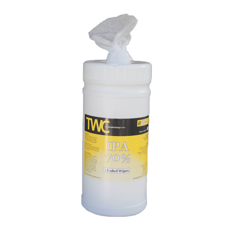 ALCOHOL (70%) IPA WIPES IN TUBS
